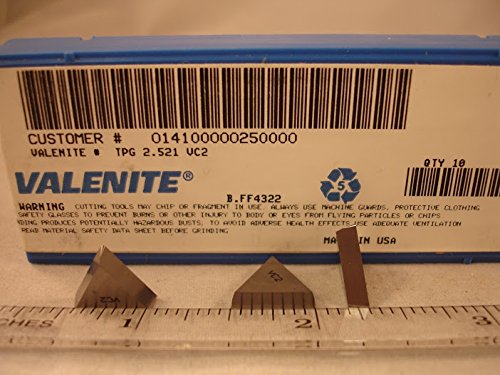 Amazon.com: Valenite - Tpg 2.521 Vc2 Valenite Carbide Inserts (10Pcs ...