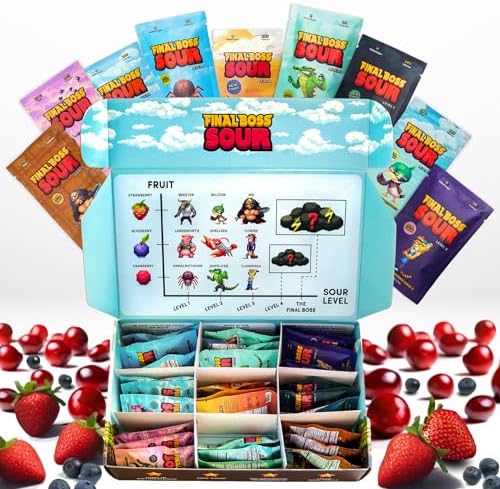 Amazon.com: Final Boss Extremely Super Sour Candy, Natural Chewy ...