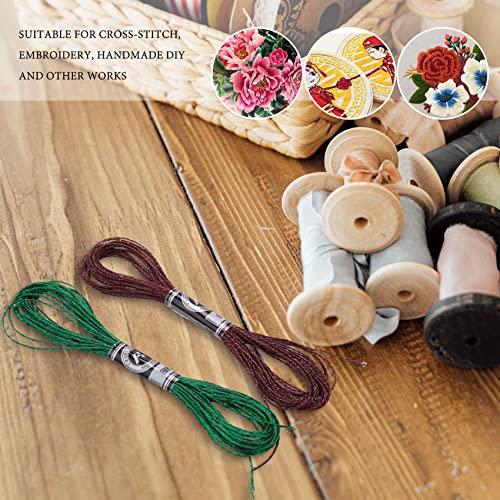 19 pieces metallic embroidery thread, multi-coloured embroidery thread ...