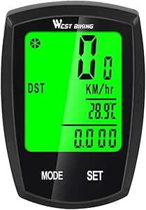 Amazon.com : Speedometer Bicycle Computer Wired LED Digital Rate Cycling Waterproof Odometer ...