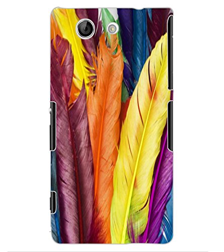 ColourCraft Colourful Feathers Design Back Case Cover for Sony Xperia ...