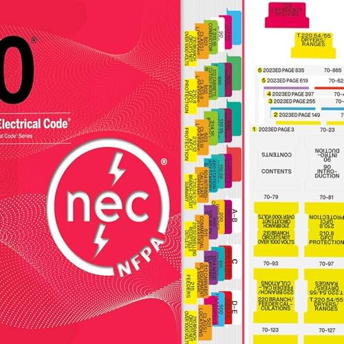 Amazon.com : NEC Tabs, Joyfulmap National Electrical Code 2023, Color Code Book Index Tabs for ...