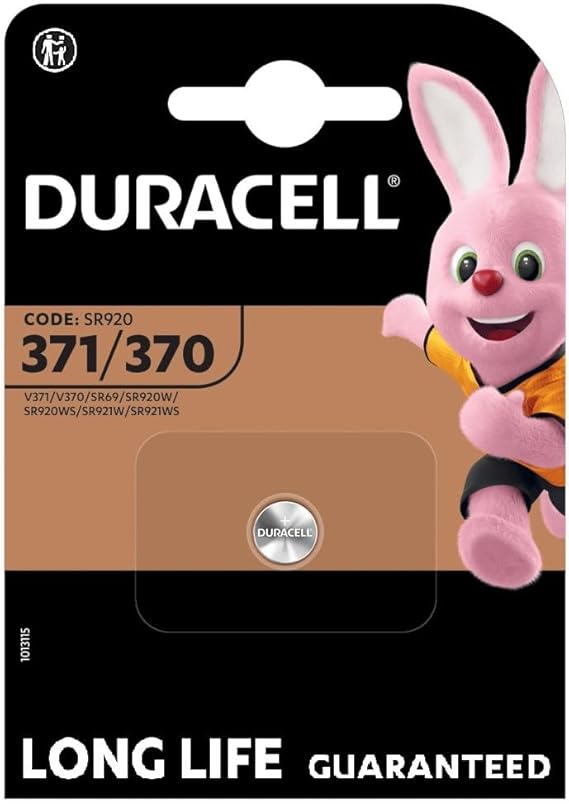 1X Duracell 371/370 (1 Blister Da 1 Batteria) 1 Pila (SR920/V371/V370 ...