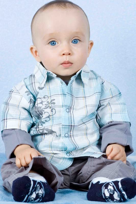 Beautiful Baby Boy With Blue Eyes Portrait Of Beautiful Baby Boy On A