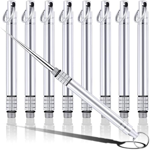 Amazon.com: Metal Titanium Toothpicks, 8Pcs Silver Reusable Keychain ...