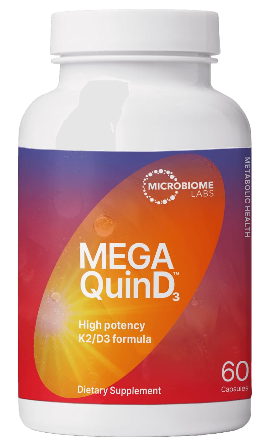 Amazon.com: Microbiome Labs MegaQuin D3 - High Potency Vitamin D3 K2 ...
