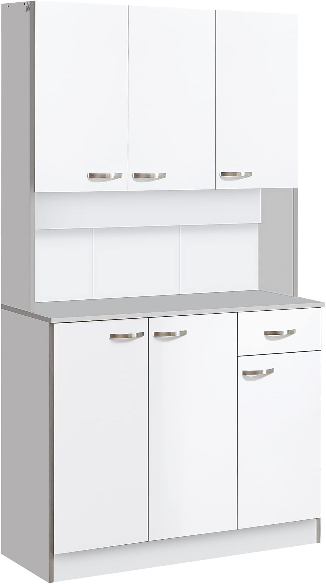 Amazon.com - Giantex Kitchen Pantry, Buffet Hutch with 3 Storage ...