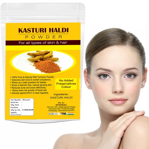 Kasturi Haldi Powder for Natural Finish Face Wild Turmeric Powder for ...