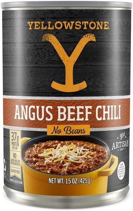 Amazon.com : Yellowstone Angus Beef Chili (No Beans) 15 oz. (Pack of 6 ...