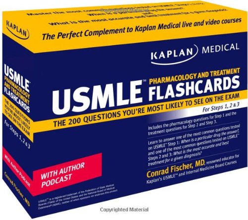 Buy Kaplan USMLE Pharmacology and Treatment Flashcards: The 200 ...
