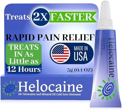 Amazon.com: Helocaine Fast Acting Cold Sore Sore Treatment for Lips ...