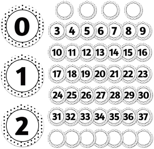 Amazon.com: Qyeahkj 49Pcs Numbers Magnetic Accents Black and White ...