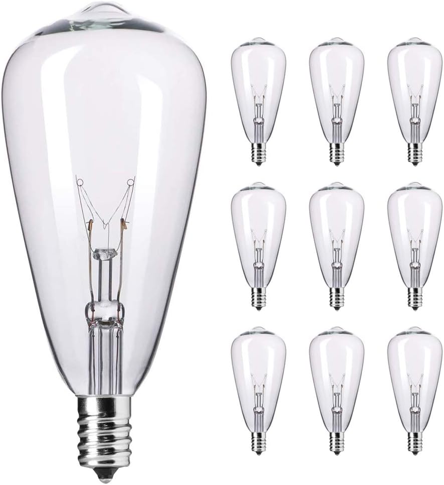 Romasaty 25-Pack ST35 Light Bulbs Replacement Edison Clear Bulbs -5 ...