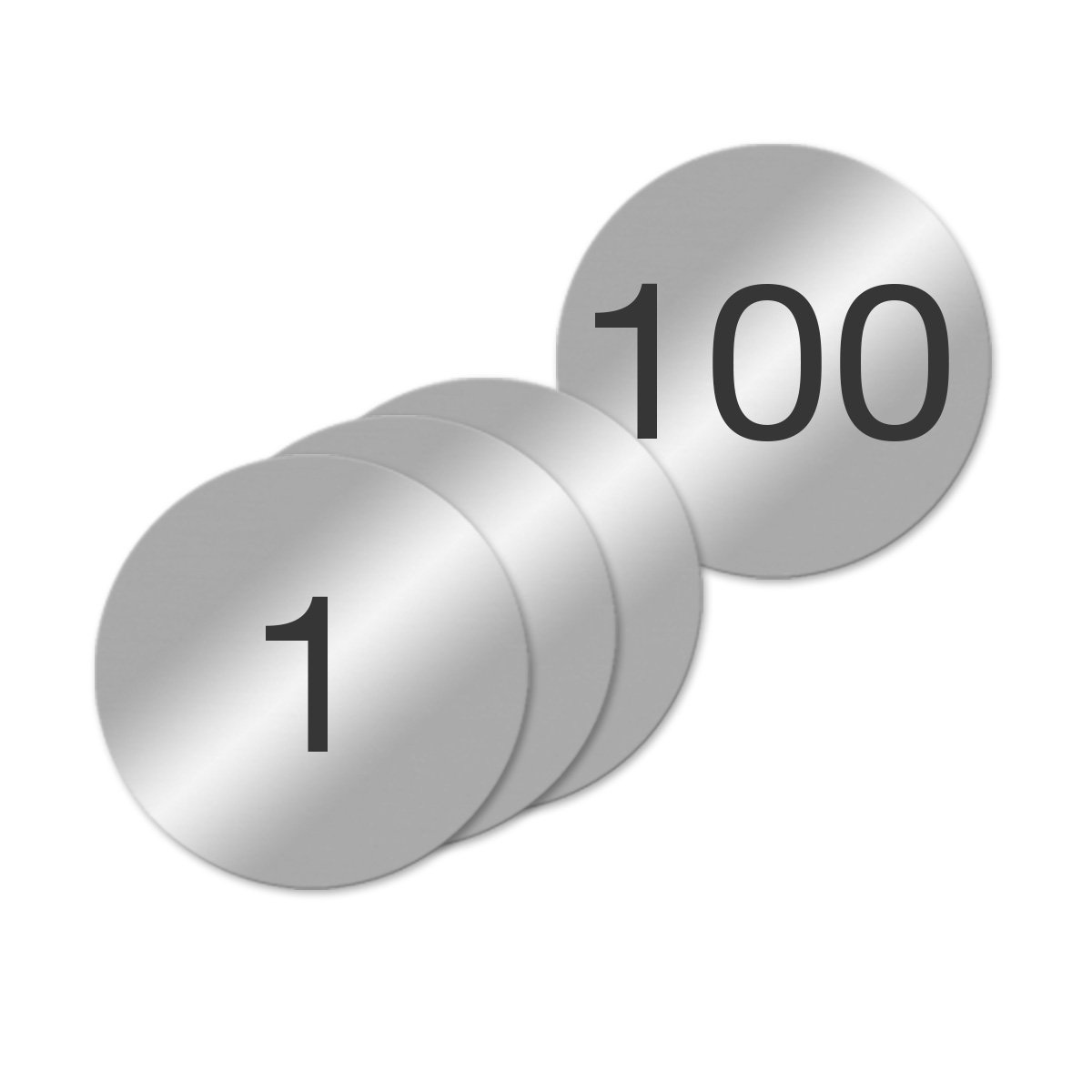 Snapklik.com : 1-1/2 Inch Aluminum Numbered Locker Tags