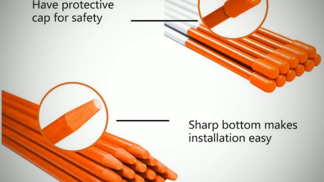 Orange Fiberglass Markers Orange Reflective Driveway Markers Snow Plow