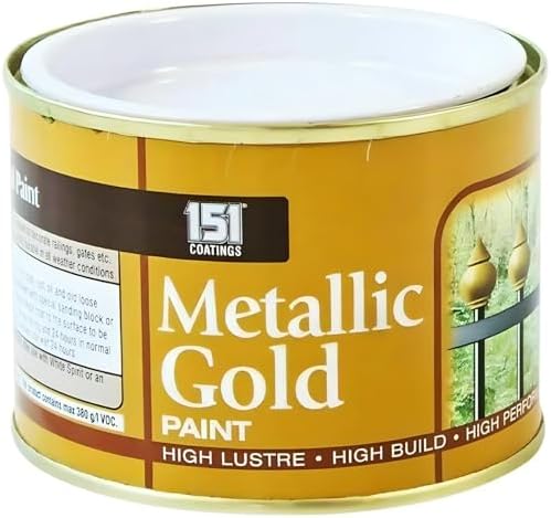 AMK® 151 Metallic Gold Paint Tin Metal Wood Concrete Indoor Outdoor ...