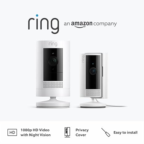 Ring Outdoor Camera Battery (Stick Up Cam) + Indoor Camera (2nd Gen ...