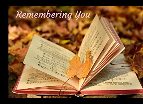 Remembering You: Funeral Guest Book Fall Leaves Condolence Remembrance ...