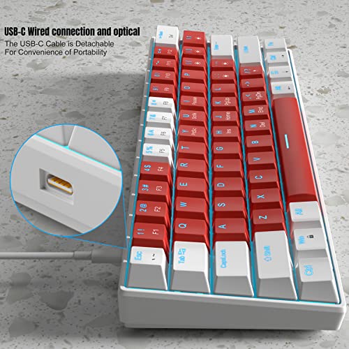 60% Mechanical Keyboard,MageGee Gaming Keyboard with Red Switches and ...