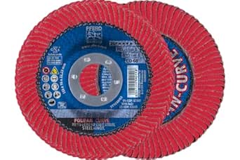 PFERD POLIFAN®-Curve Radial Type Flap Disc - 5" x 7/8", 60 Grit Ceramic Oxide, Welding Accessory ...