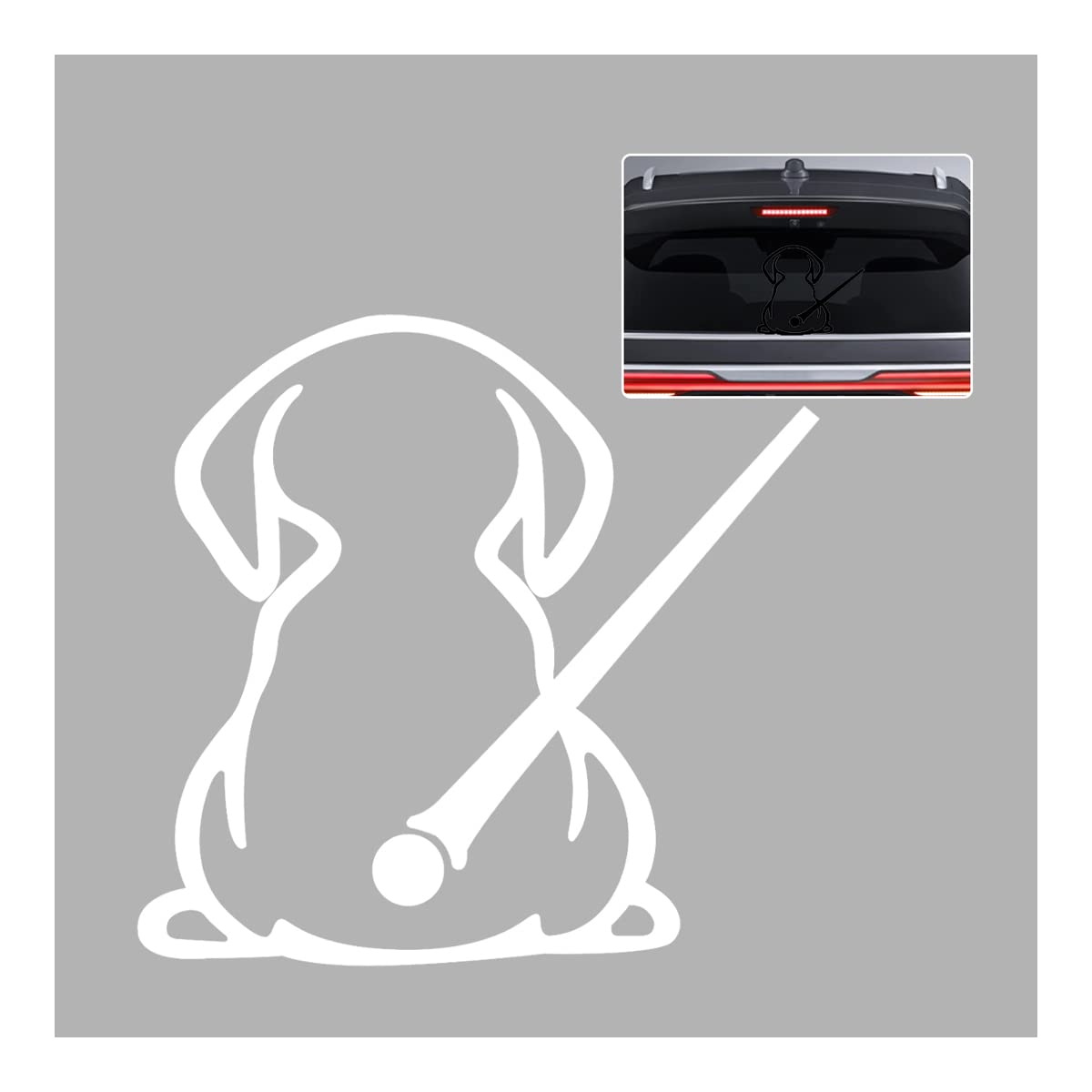 Amazon.com: Moioee 2PCS Car Dog Rear Wipers Windshield Window Decals ...