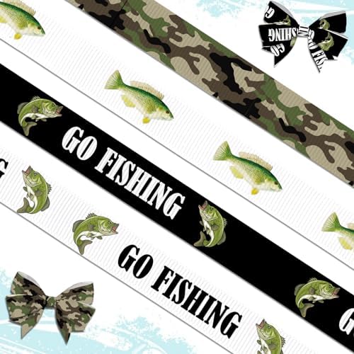 Amazon.com: Hying 4 PCS Fishing Ribbons for Crafting, 3/8" Width White ...