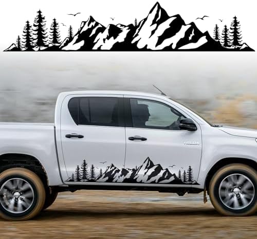 Mountain Car Decals, Cool Auto Stickers Waterproof Vinyl Hood Decal ...