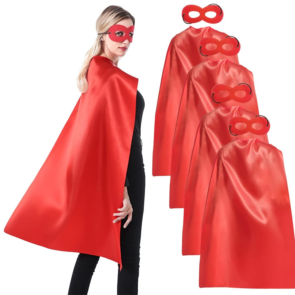 Buy Red Superhero Capes and s for Adults Teenagers - Bulk Pack for Men ...