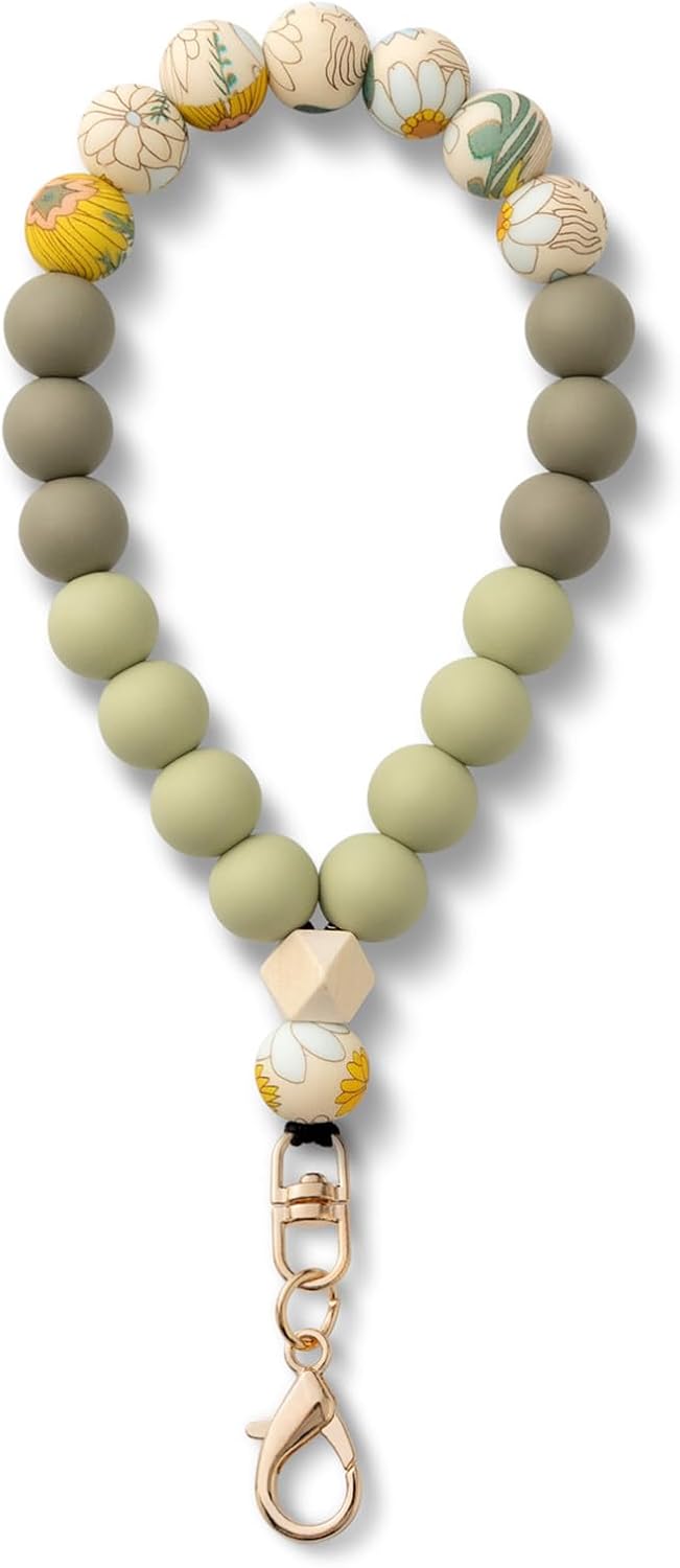 MORSUNBELA Mobile Phone Chain Short Beads Mobile Phone Strap Old Green ...