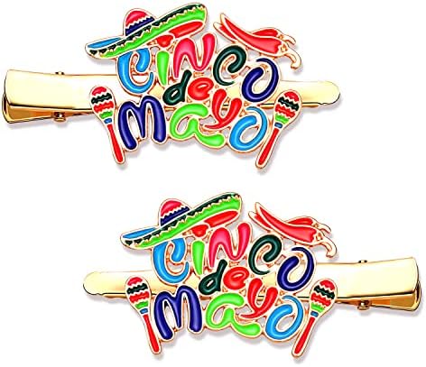 Amazon.com : Cinco De Mayo Hair Clips Mexican Fiesta Hairpins for Women ...