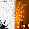 Amazon.com: Halloween Decorations Spider Web Lights,3.3Ft Spider Web ...