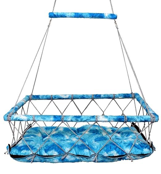 Cotton Hurf Enterprises Baby Swing Jhula For Kids Swings (Blue), 35 ...