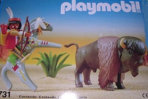 Buy Playmobil Western - Indian with Buffalo (3731) Online at Low Prices ...