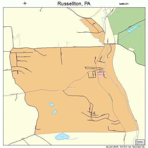 Amazon.com: Large Street & Road Map of Russellton, Pennsylvania PA ...