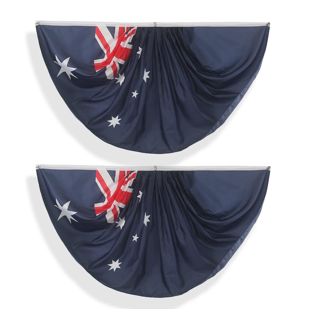 Amazon.com : Australia Australian Pleated Fan Flag Bunting 3 x 6 Ft ...
