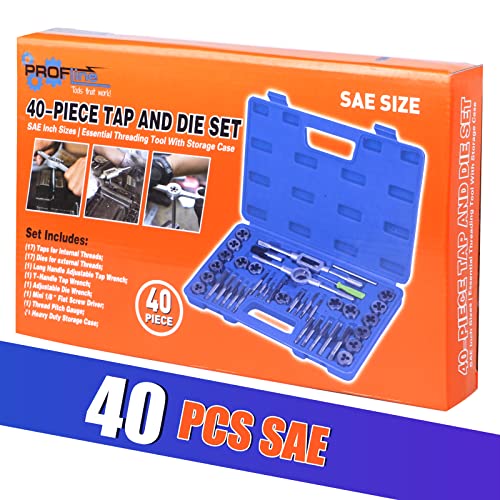 Snapklik.com : PROFLine 40 PCS SAE Tap And Die Set Tool Kit For ...
