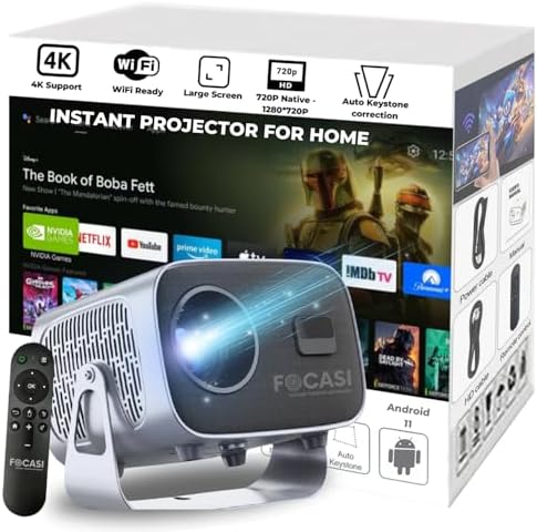 ZEBRONICS PIXAPLAY 63, Smart LED Projector, 5000 Lumens, 150 Inch ...