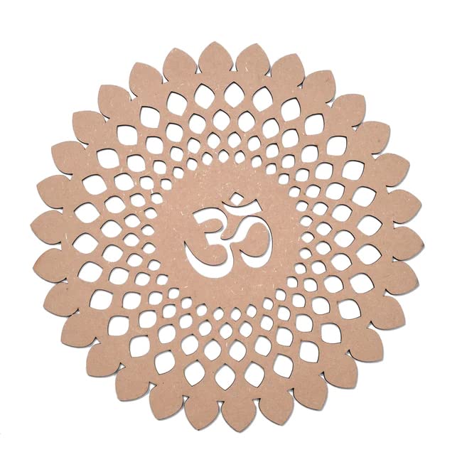 DOTME® OM Floral Wooden Cutout for DIY Craft Art Workers MDF Base Decor ...