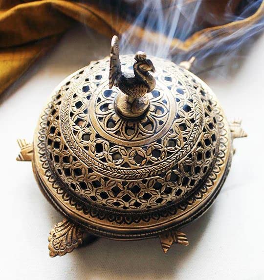 Rg Decorr House Incense Burner Tortoise Peacock Home Purifying Brass ...