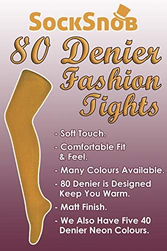 Womens 80 denier vintage opaque tights with patterned design at Amazon ...
