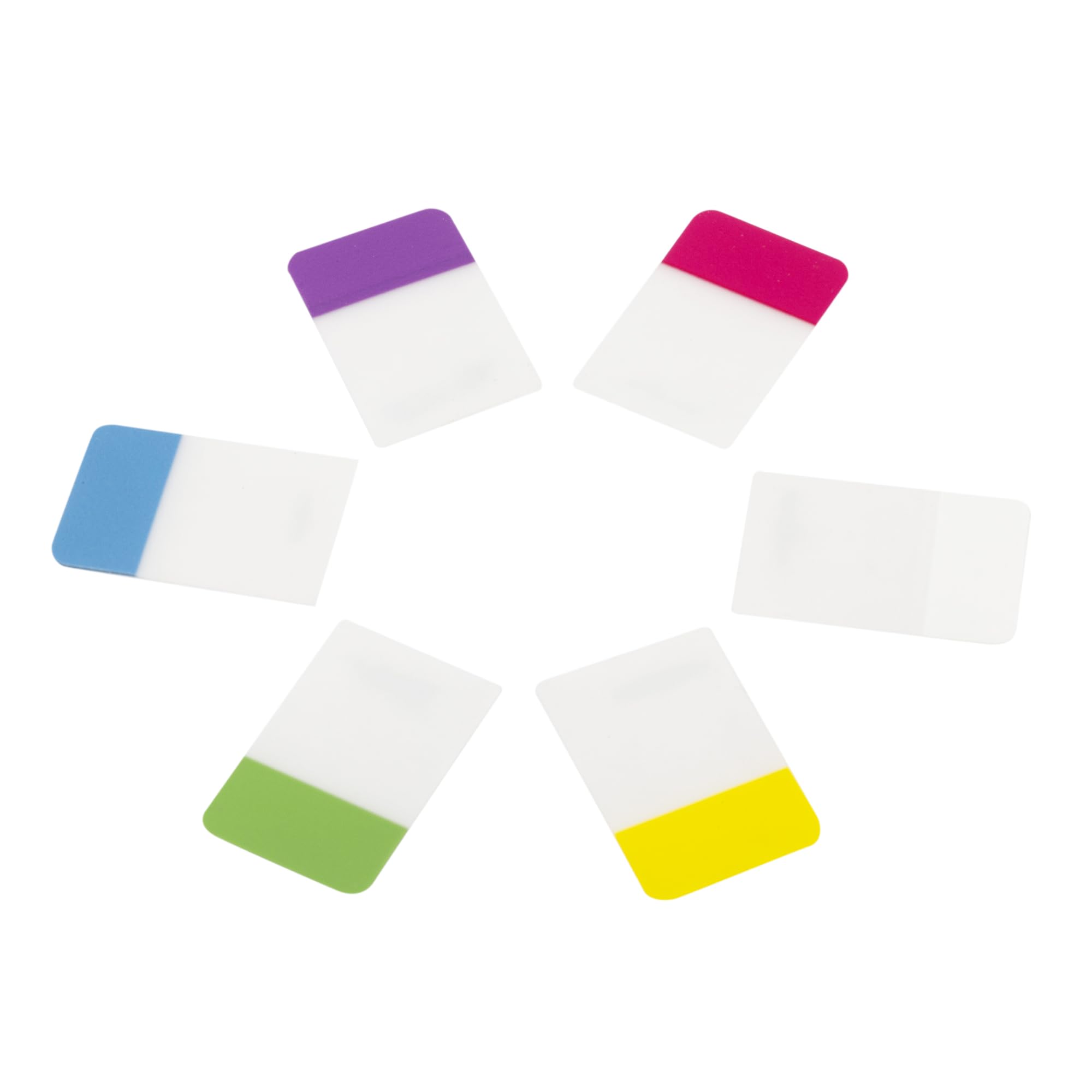 Desk Tech Sticky Index Tabs, 1" x 1.5", 24 Sheets - 6 Colors Self ...