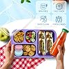 Amazon.com: Bento Box for Adults and Snack Containers Set of 4 ...