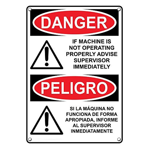 Weatherproof Plastic Vertical OSHA Danger Machine Not Operating ...