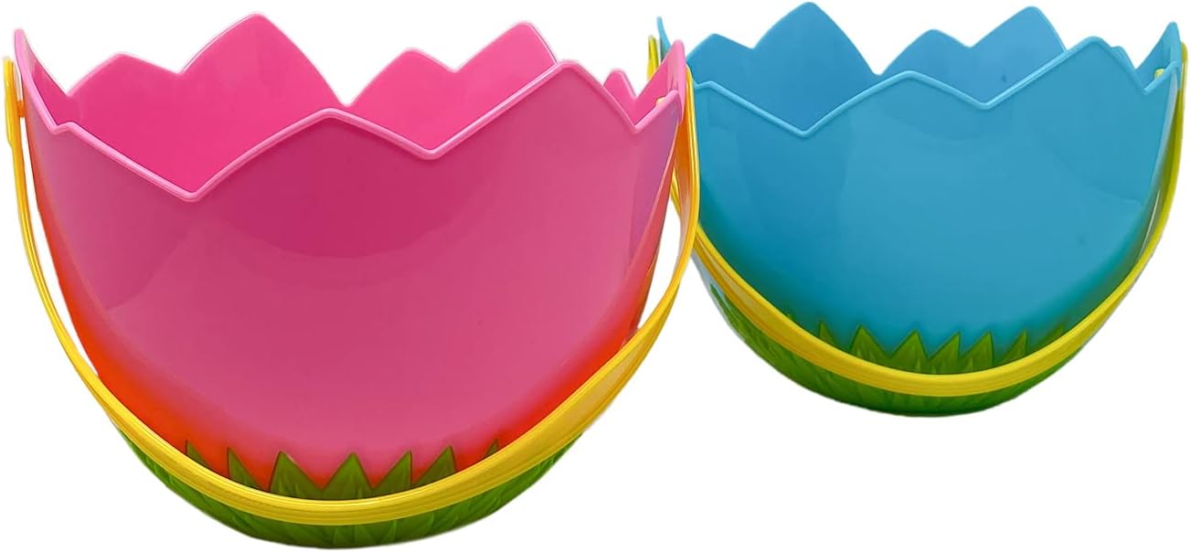 Amazon.com: COOL GEAR 2-Pack Plastic Easter Basket with Handle | Easter ...