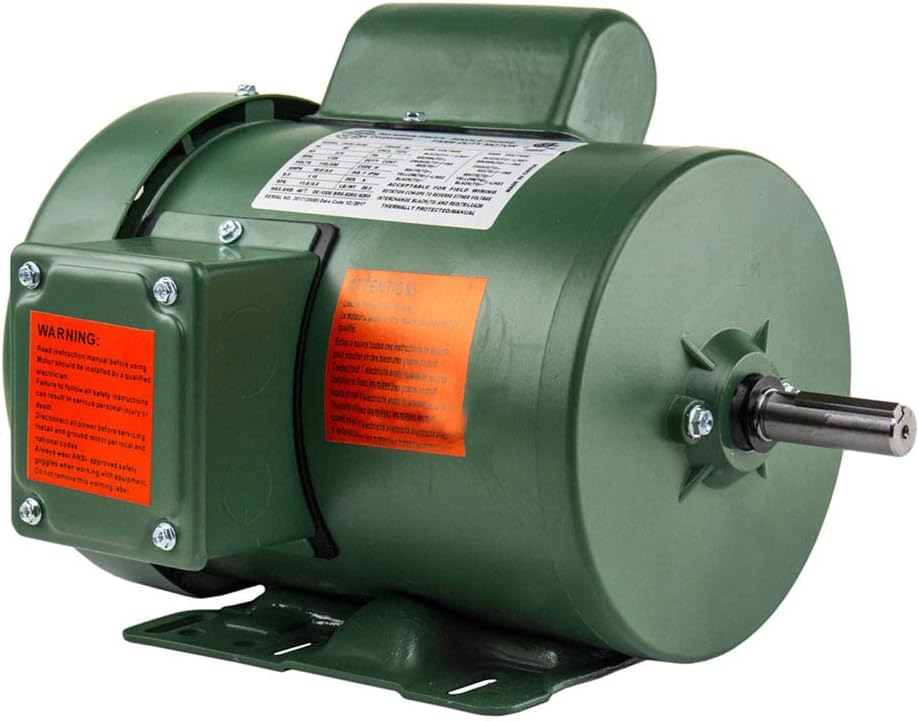 HGB 3/4 HP Single Phase Farm Duty Electric Motor 56 Frame 1800 RPM TEFC ...