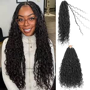 Amazon.com : Boho Faux Locs Crochet Hair 24Inch 7Packs Goddess Locs ...