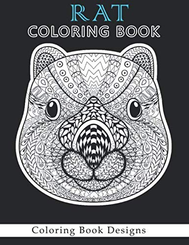 rat coloring book: rodent Coloring Book For Adults Stress Relieving ...