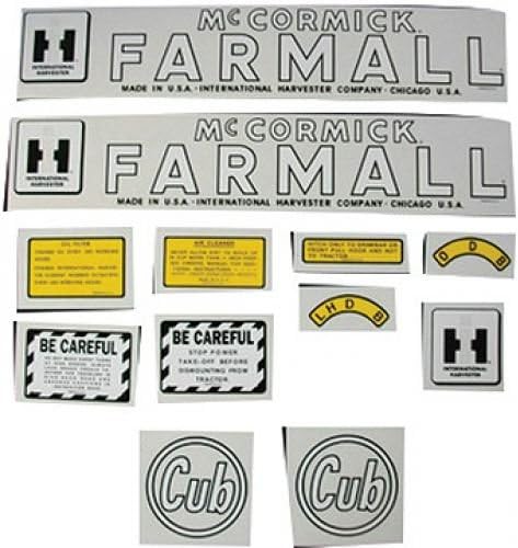 Amazon.com: All States Farmall Cub Decal Set Circle Style Mylar fits ...