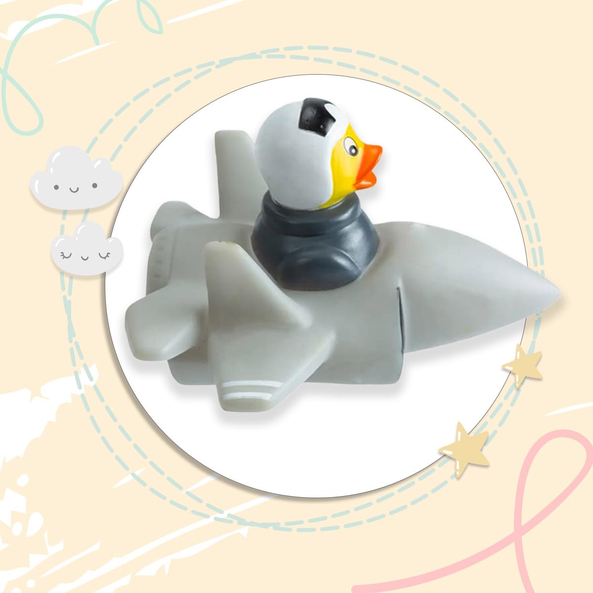 Snapklik.com : 5" L Air Force Rubber Duck That Float Upright Mighty US ...