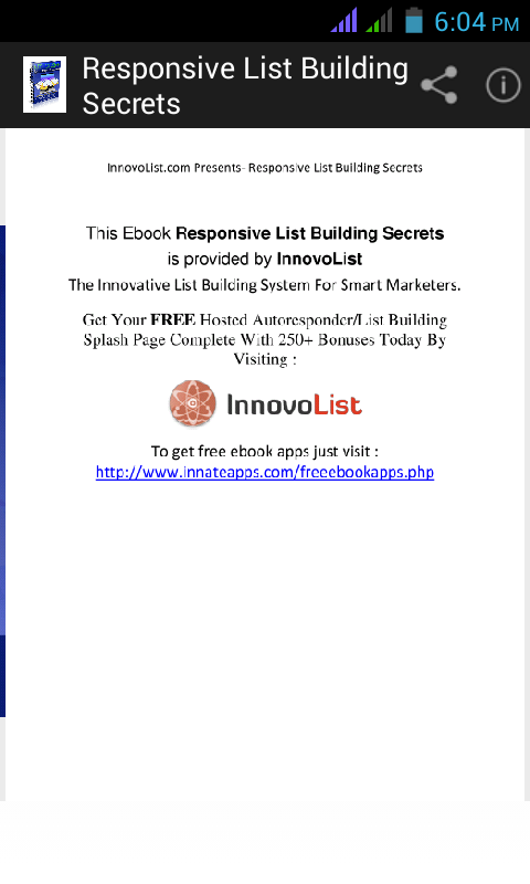 Responsive List Building Secrets:Amazon.com:Appstore for Android
